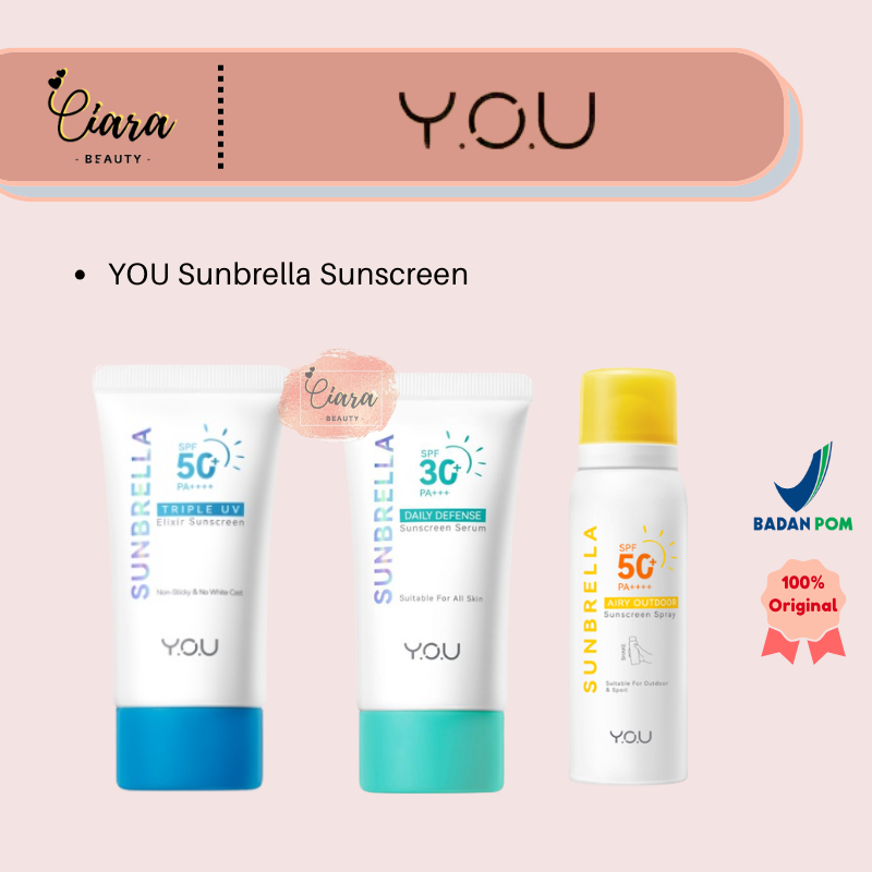 Jual YOU Sunbrella Sunscreen SPF 50 PA+++ Dan SPF 30 PA+++ | Shopee Indonesia