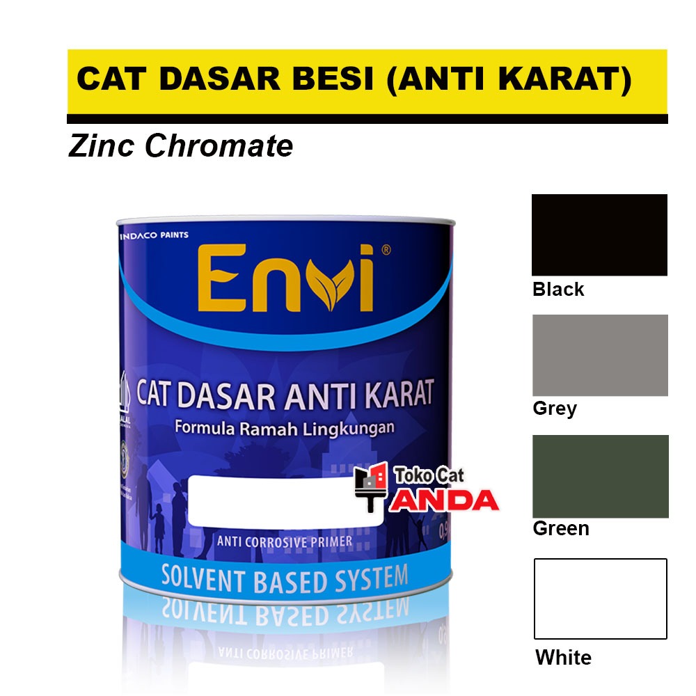 Jual Cat dasar Besi Envi - Zinc Chromate - Cat anti karat Envi 1kg ... Jual Cat dasar Besi Envi - Zinc Chromate - Cat anti karat Envi 1kg ...