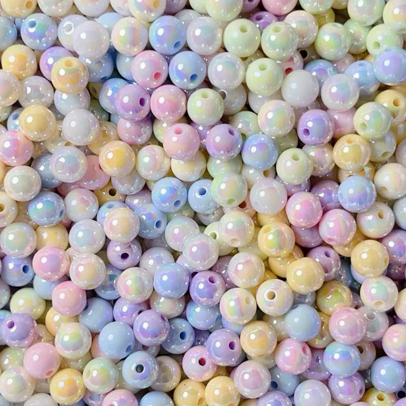 Jual Mutiara Bulat Pelangi Mutiara Marmer Pearl For Jewelry Making DIY ...