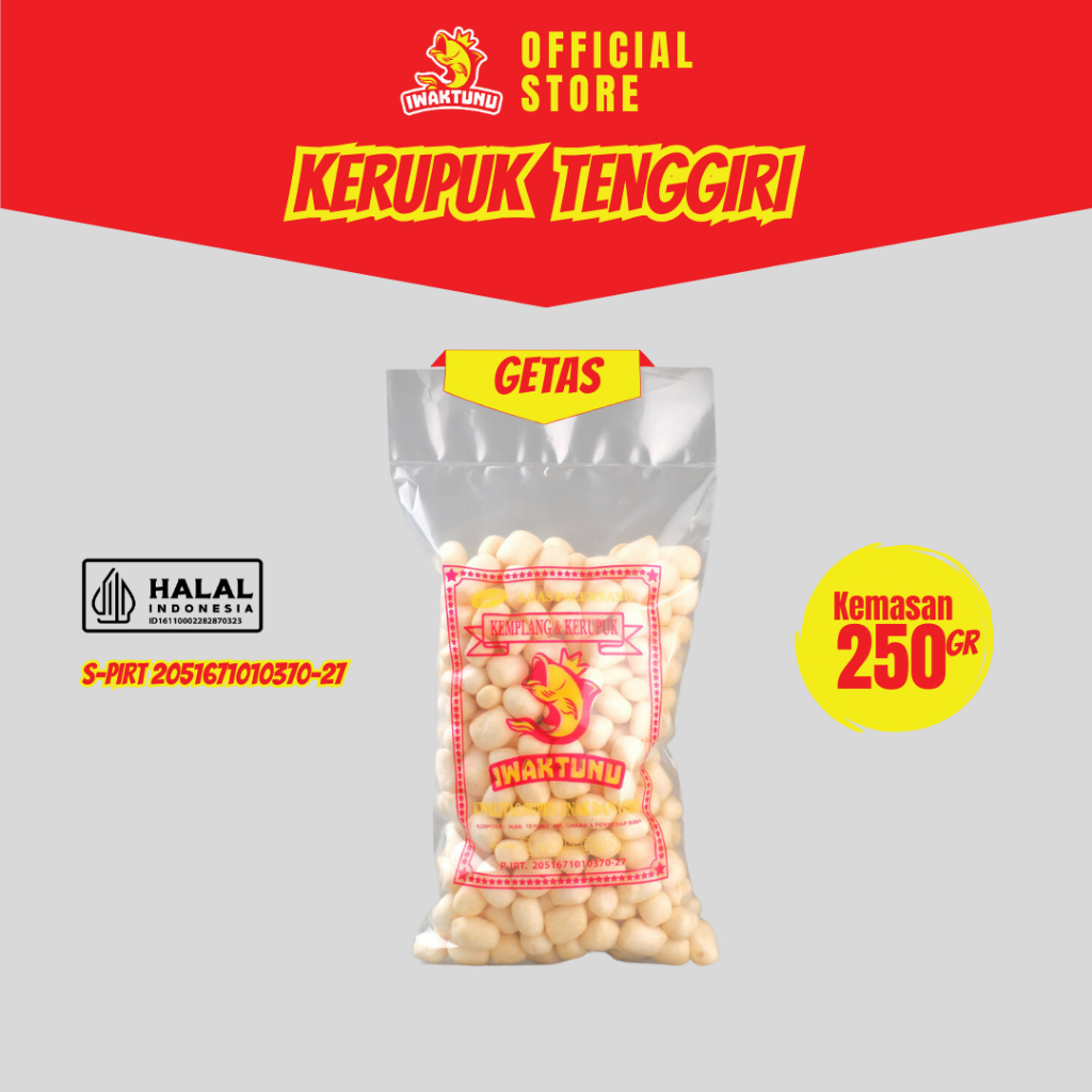 Jual Iwaktunu Getas Premium Tenggiri 250gr Kemplang/Kerupuk Asli ...