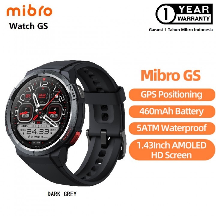 Jual MIBRO GS - Jam Tangan Pintar AMOLED Screen dan GPS - GARANSI RESMI ...