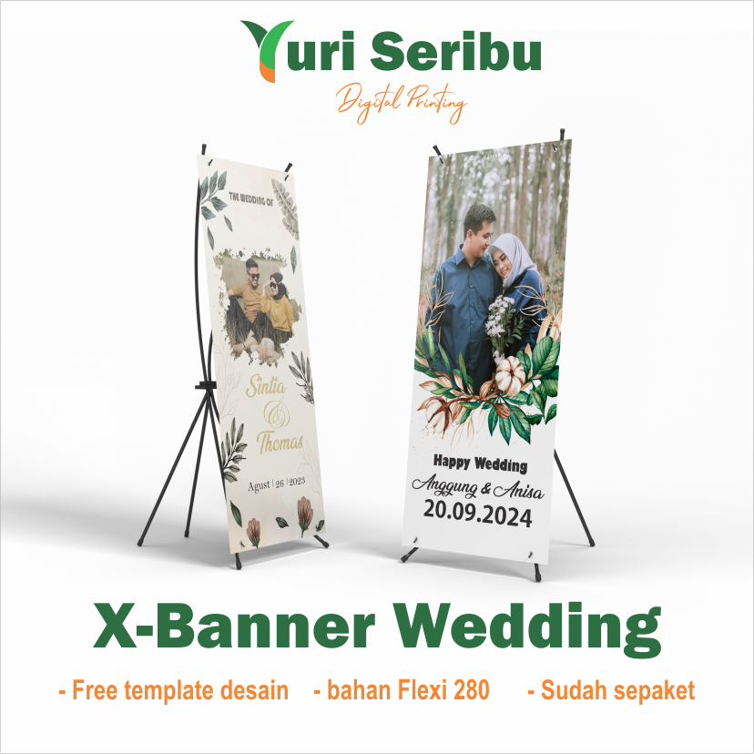 Jual X Banner Wedding/Banner Pernikahan free desain | Shopee Indonesia