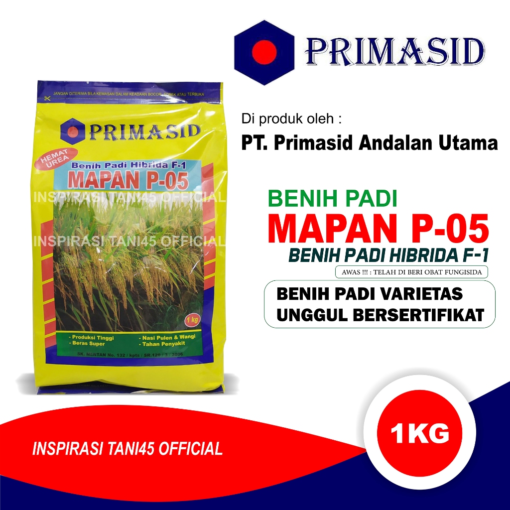 Jual Benih Padi Mapan 05 Asli/Benih padi Mapan P-05 1kg/Benih Padi ...