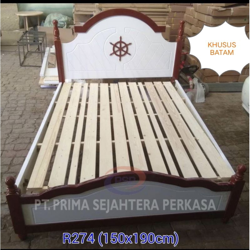 Jual RANGKA RANJANG KASUR BAHAN KAYU R274 UKURAN 150X190 ( BATAM ...