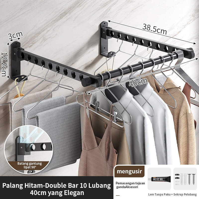 Jual Gantungan Dinding Baju Lipat Minimalist Magic Hanger Tempel ...