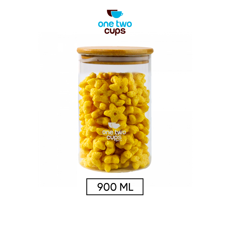 Jual One Two Cups Toples Kaca Penyimpanan Makanan Glass Jar 900ml ...