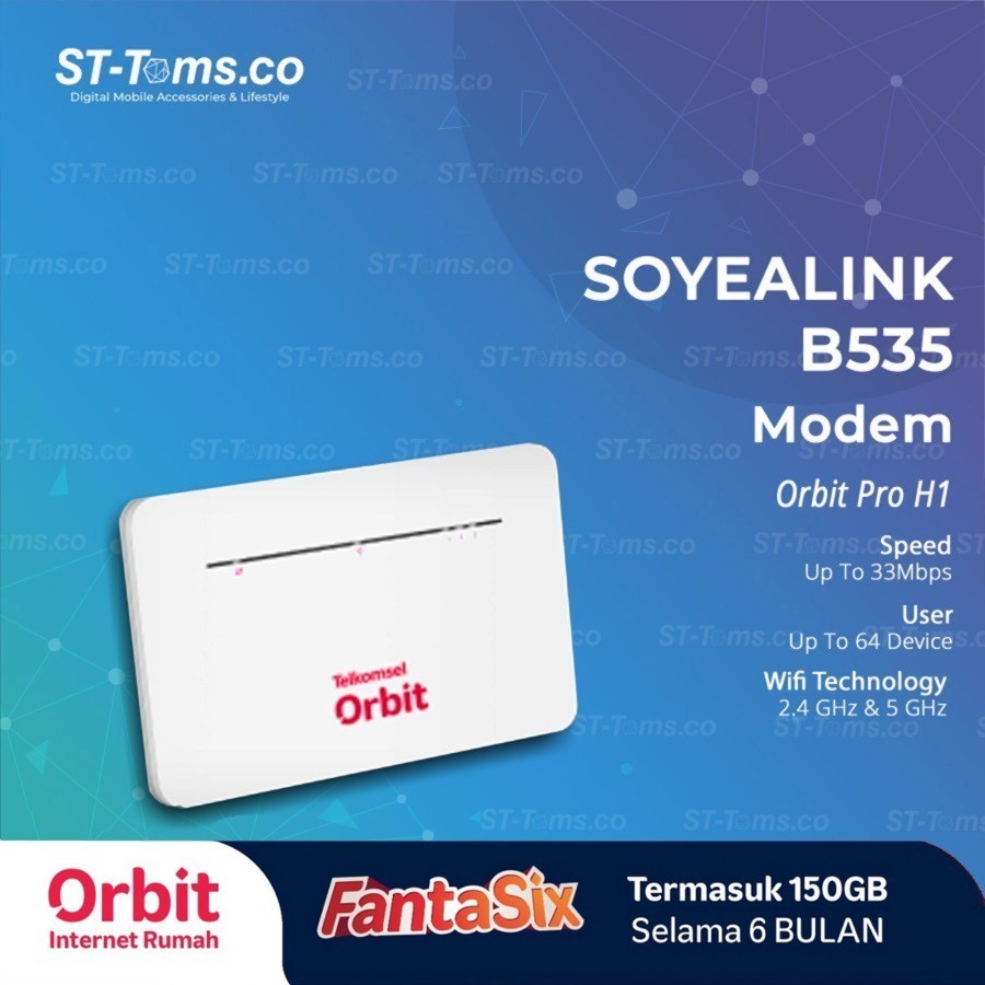 Jual Telkomsel Orbit Pro H1 B535 Modem Wifi 4G LTE Home Router Bonus ...