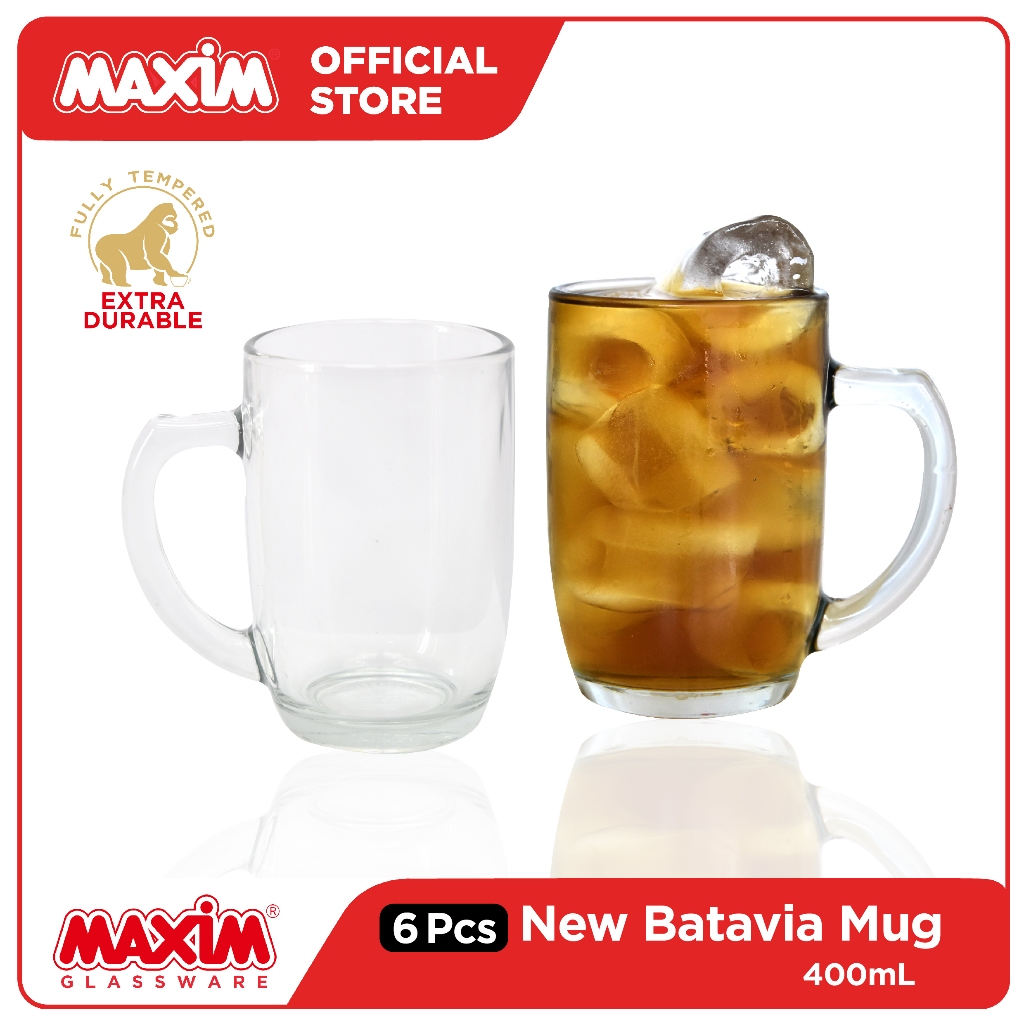 Jual Maxim Gelas Minum Kaca Besar 6pcs 400ml | Shopee Indonesia