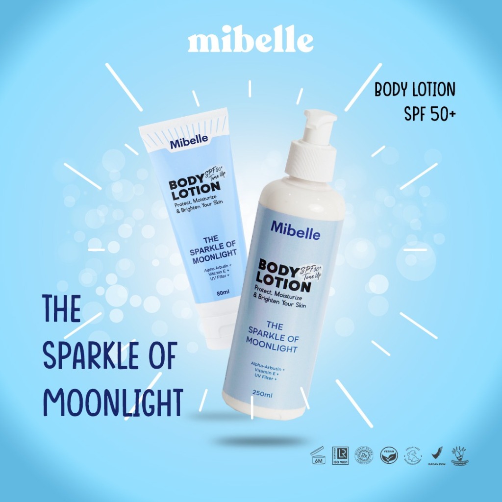 Jual Mibelle Body Lotion SPF 50+ Tone Up The Sparkle of Moonlight ...