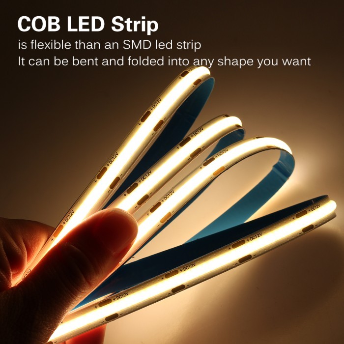 Jual Lampu LED Strip COB 5 Meter 24v Lampu LED Drop Ceiling 24 Volt DC ...
