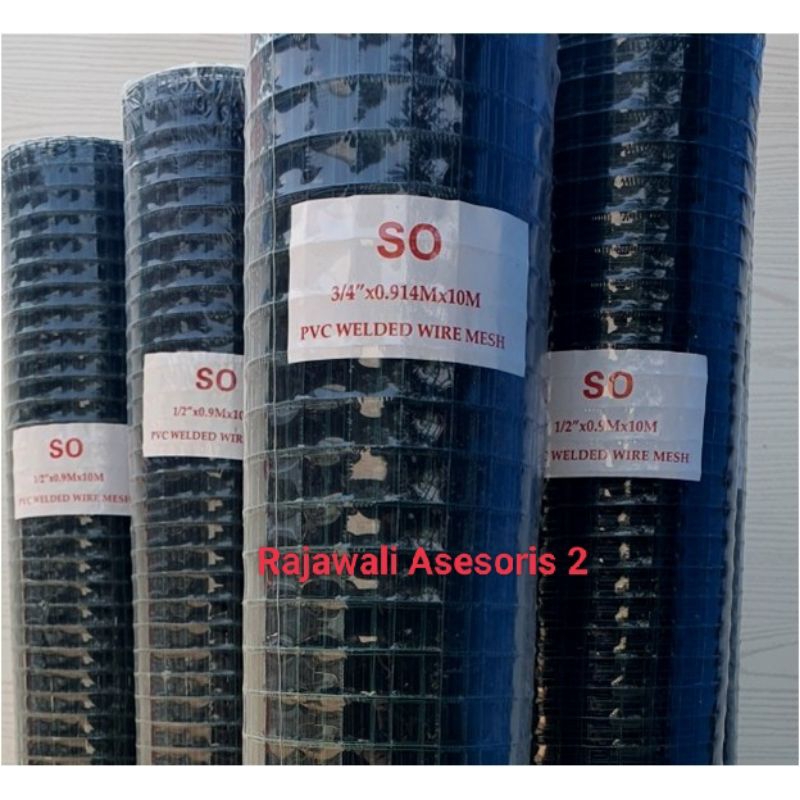 Jual Kawat Loket Ram PVC Ayakan Hijau TEBAL 3/4" x 90 cm x 10 m ...
