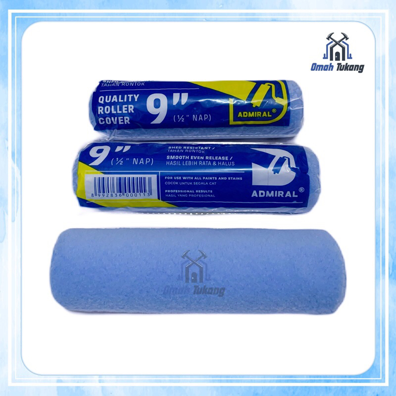 Jual ISI KUAS ROLL 9” INCH ADMIRAL by ETERNA / BULU KUAS ROLL | Shopee ...
