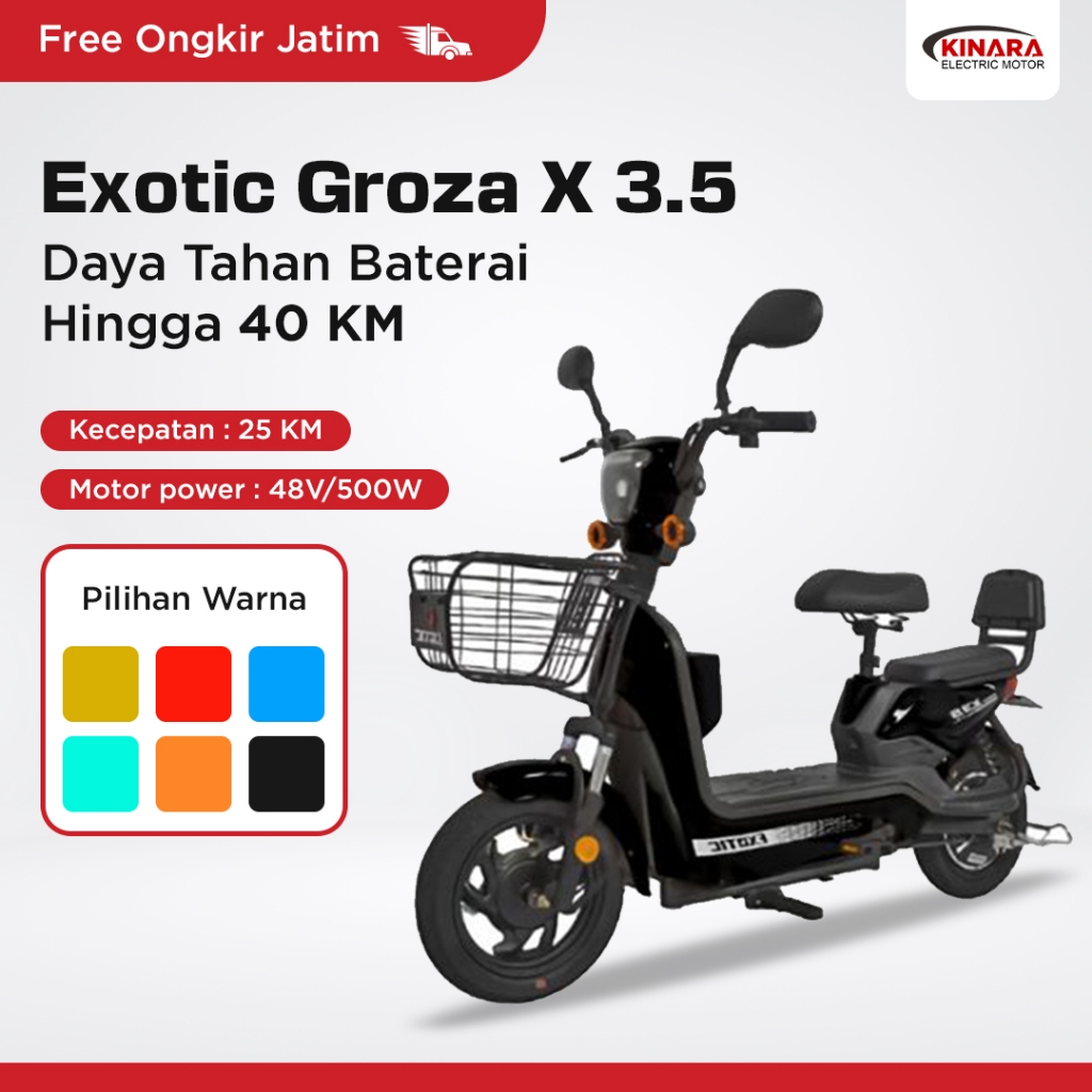 Jual Sepeda listrik exotic groza x 3.5 garansi resmi - kinara electric ...