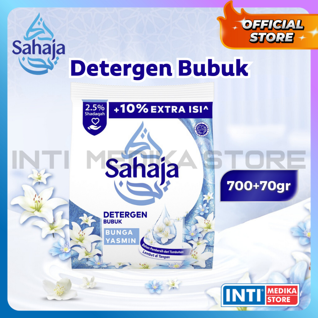 Jual SAHAJA - Detergen POWDER YASMIN 700G + 70G | Deterjen Bubuk Baju | Shopee Indonesia