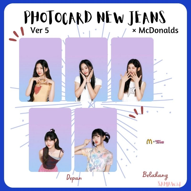 Jual PHOTOCARD NEW JEANS X MCDONALDS MCD | Shopee Indonesia