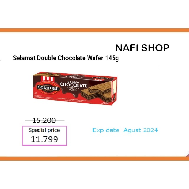 Jual Selamat Wafer Double Chocolate 145g | Shopee Indonesia