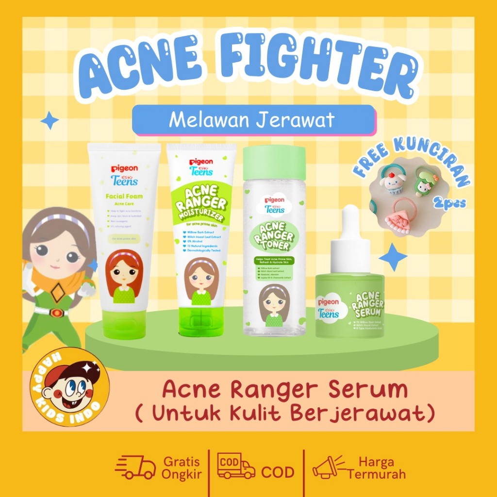Jual PAKET PIGEON TEENS SKINCARE WAJAH - ACNE FIGHTER / BRIGHT YOUR DAY ...