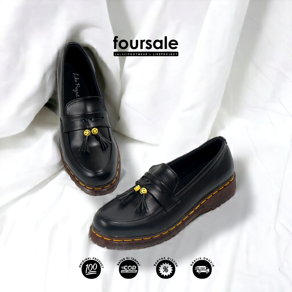 Jual Sepatu Loafers Wanita Docmart Fashion Penny Shoes Formal Korean ...