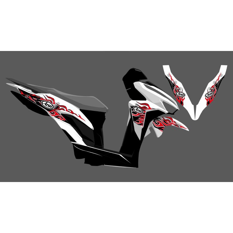 Jual STRIPING STICKER TRANSPARAN VARIO LED NEW 125/150 MOTIF ARAI ...