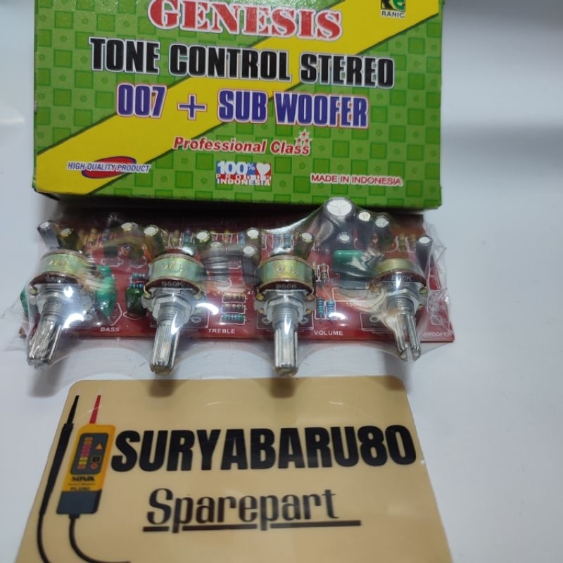 Jual KIT TONE CONTROL STERRO SUBWOOFER GENESIS 007 DC 12 VOLT RANIC 351 ...