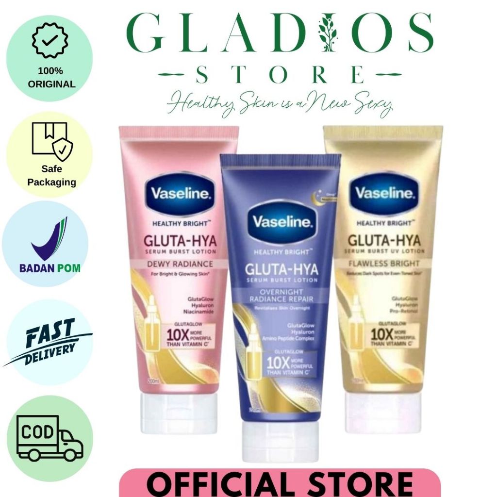 Jual VASELINE HEALTHY BRIGHT GLUTA HYA - DEWY RADIANCE | FLAWLESS ...