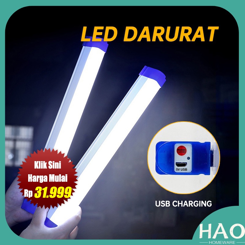 Jual LAMPU LED DARURAT PANJANG USB CHARGING / NEON T7 USB BOLAM LET ...