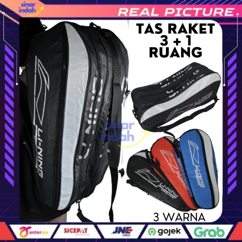 Jual Tas Raket Badminton Ransel 3 + 1 Ruang Bulutangkis Cover | Shopee ...