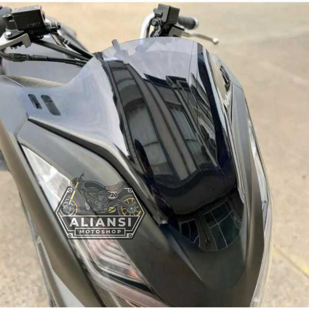 Jual Windshield Honda PCX 160 model standar ceper V1 visor PCX 160 standar ceper V1 sirip tebal ...