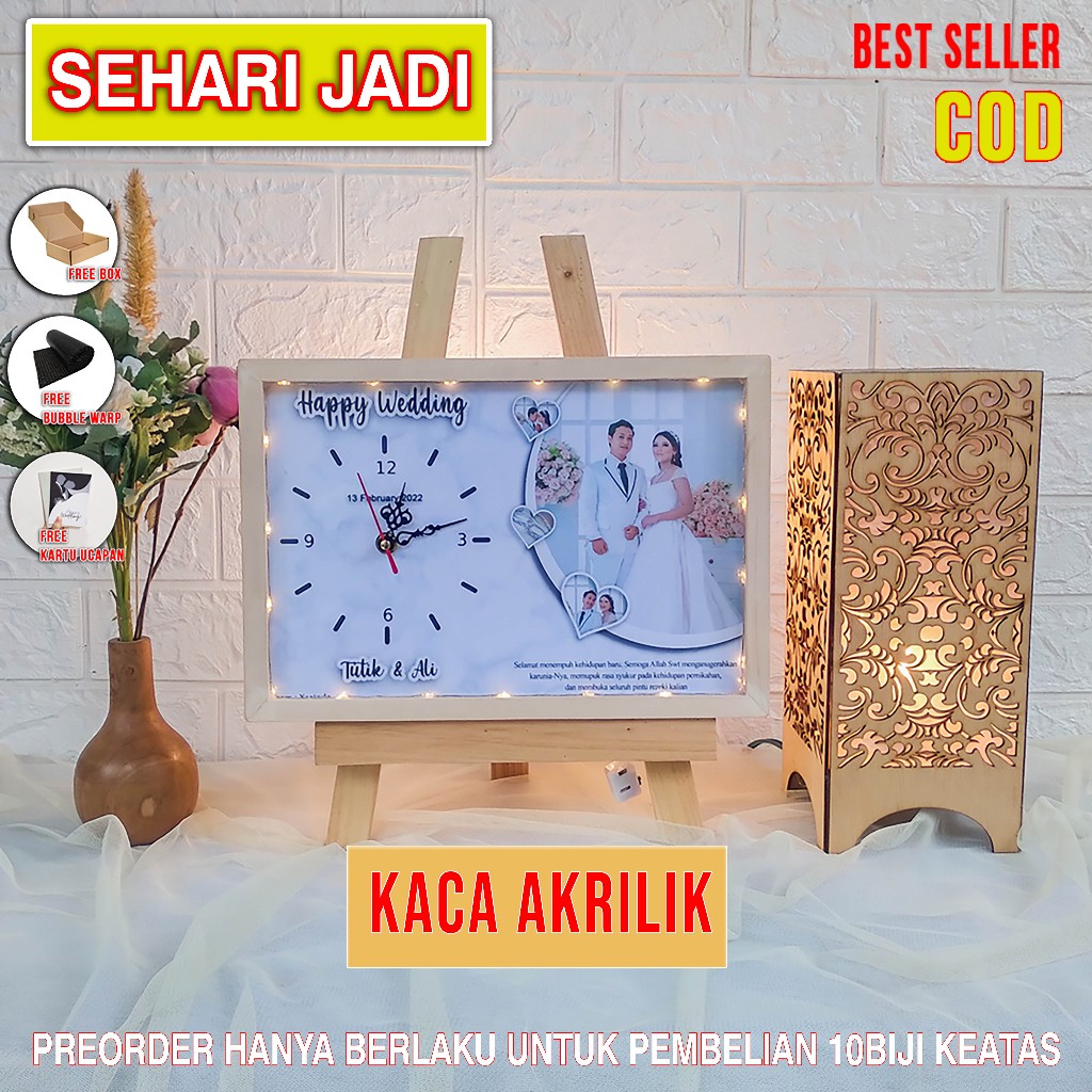 Jual JAM DINDING CUSTOM UNIK KADO PERNIKAHAN KADO WEDDING ULANG TAHUN ...
