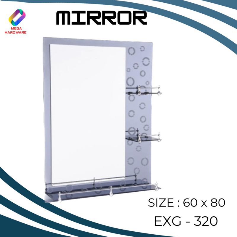 Jual Cermin Eixo 60x80cm EXG-320 Grey | Shopee Indonesia