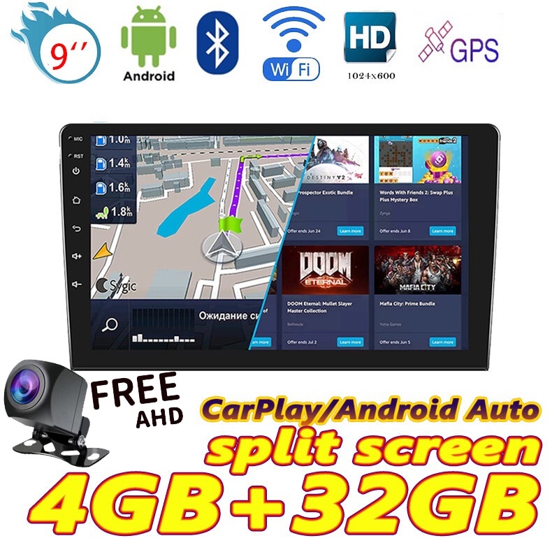 Jual Pemutar Android 7/9/10Inch Layar IPS Android 12 Mobil Stereo Radio Layar Sentuh Wifi ...