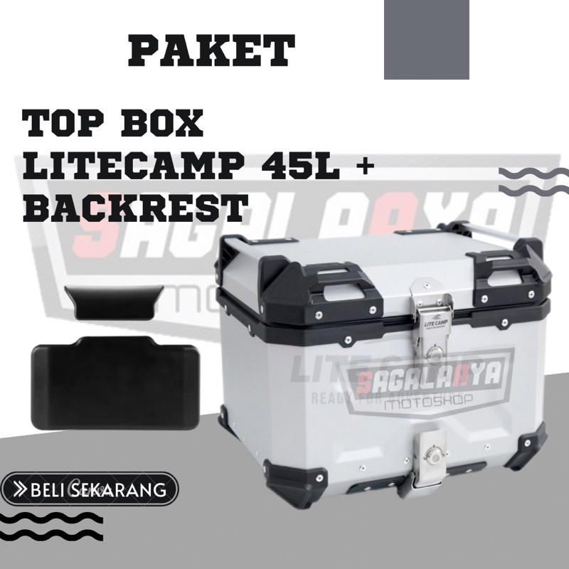 Jual Top Box Pannier Litecamp 45L Silver | Shopee Indonesia
