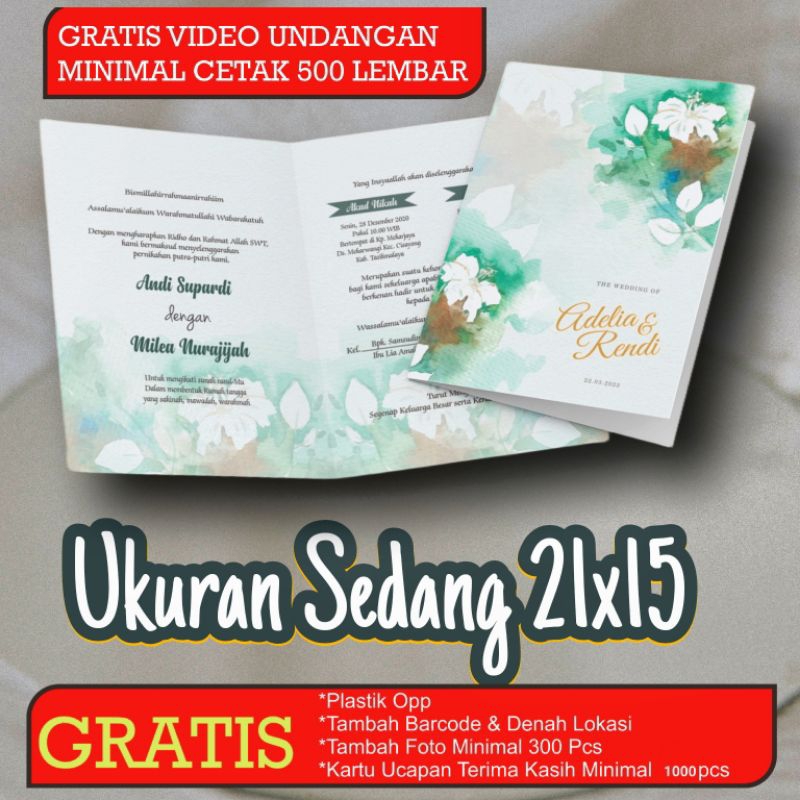 Jual Cetak undangan pernikahan model water color v2 | Shopee Indonesia