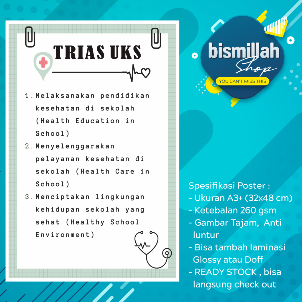 Jual Poster Trias UKS Sekolah | Shopee Indonesia