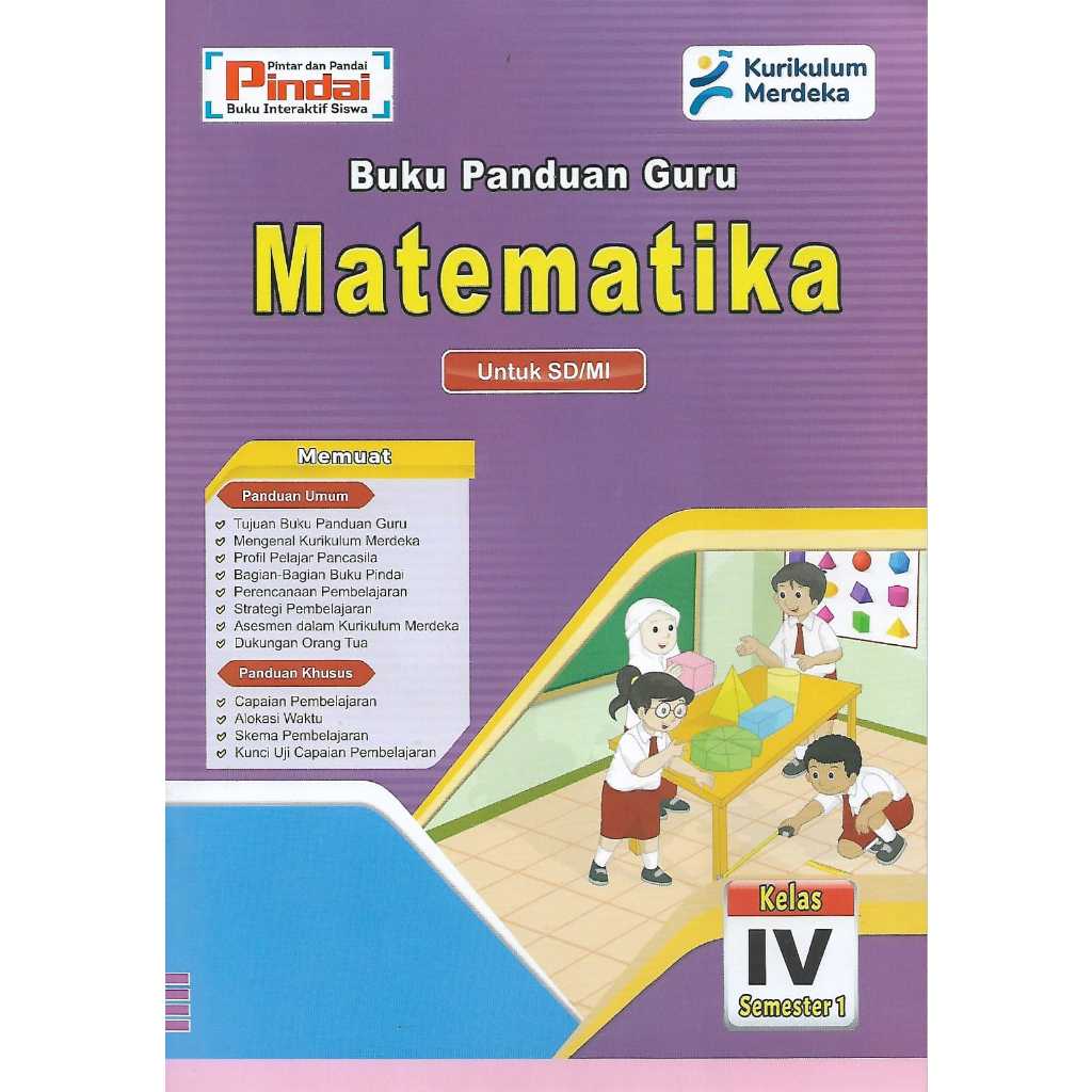 Jual Buku Panduan Guru Matematika Kelas 4 SD/MI Semester 1 Kurikulum Merdeka | Shopee Indonesia