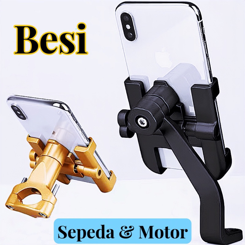 Jual Phone Holder Spion Motor Phone Holder Stang Motor Phone Holder Stang Sepeda Full Besi ...