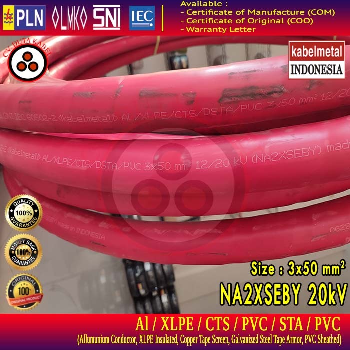 Jual Kabel NA2XSEYBY 3x300 mm2 20kV METAL /3x300 mm/3 x 300 mm2 ...