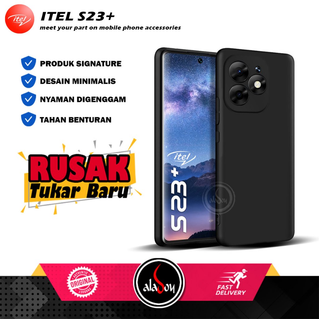 Jual Case ITEL S23 PLUS Ultra Slim Black Matte Premium Soft Case Casing ...