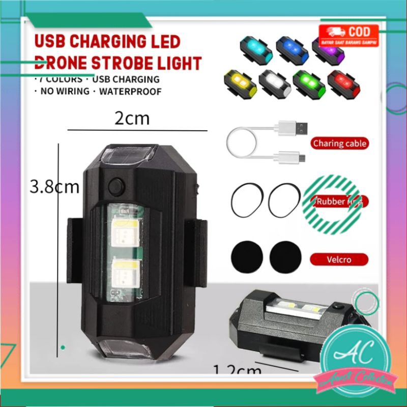 Jual 7 Warna Lampu LED Kedip Layang Layangan Lampu Drone Pesawat ...