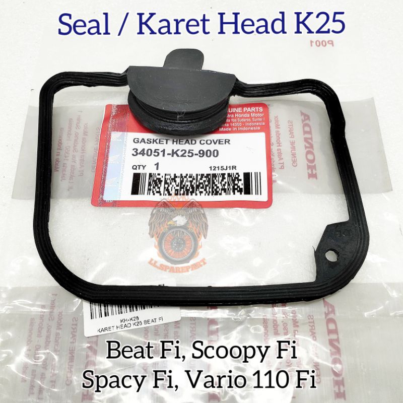 Jual GASKET/ KARET SEAL HEAD HONDA K25 KUALITAS ASLI ORIGINAL HONDA BEAT SCOOPY SPASI FI VARIO ...