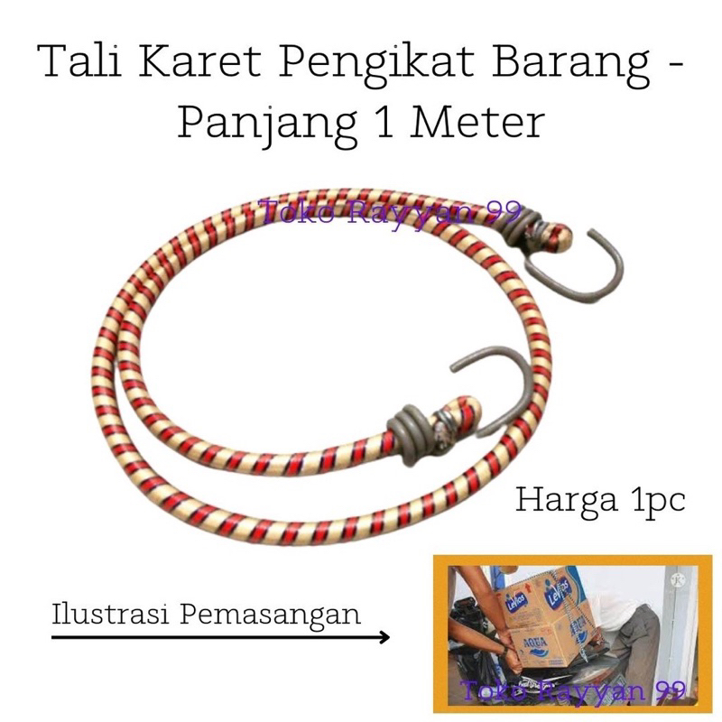 Jual Tali Bagasi Karet Pengikat Barang - Tali Barang Panjang 100 CM ...