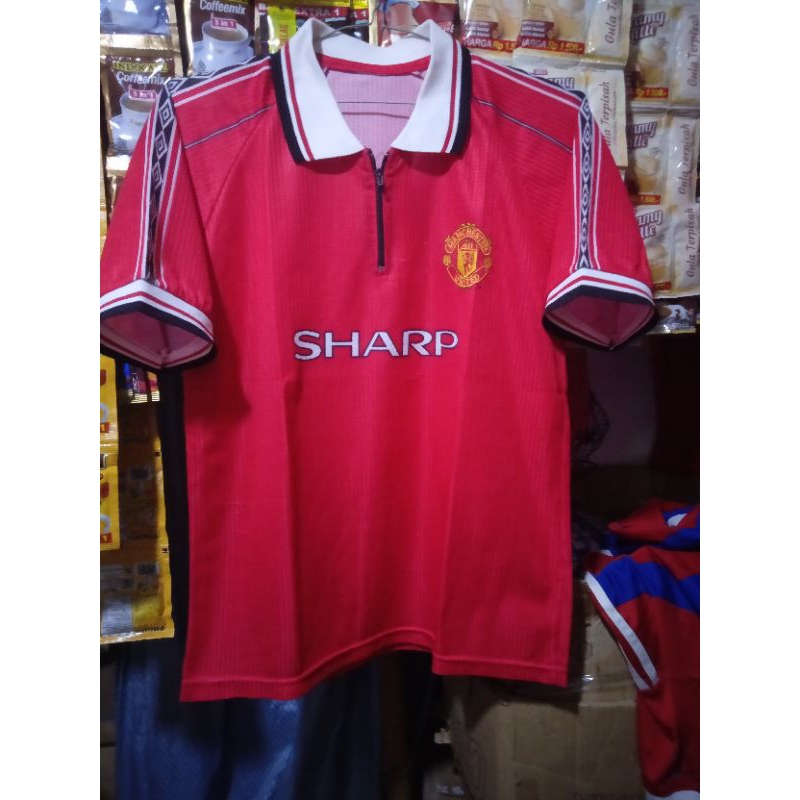 Jual Jersey retro MU home 1998 anak remaja | Shopee Indonesia