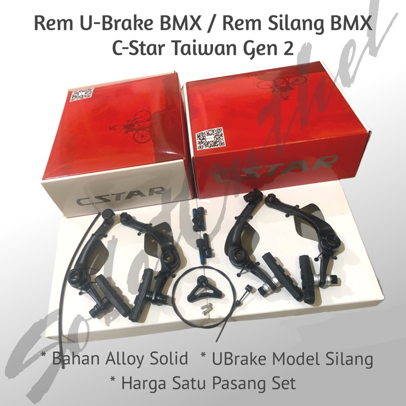 Jual Rem U-Brake / Rem Silang BMX CStar Alloy Taiwan Set | Shopee Indonesia