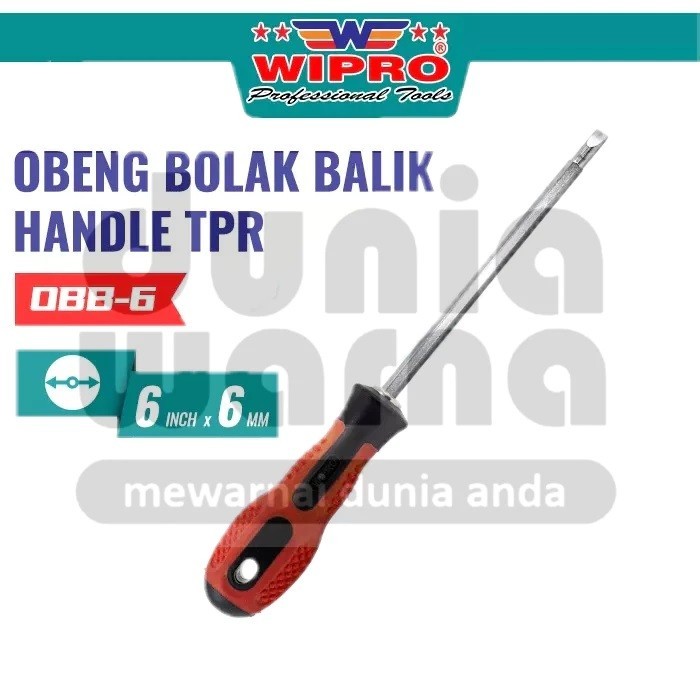 Jual WIPRO OBB 5/6/OBB5/OBB6 Obeng 2 Way Bolak Balik Gagang Karet Opsi ...