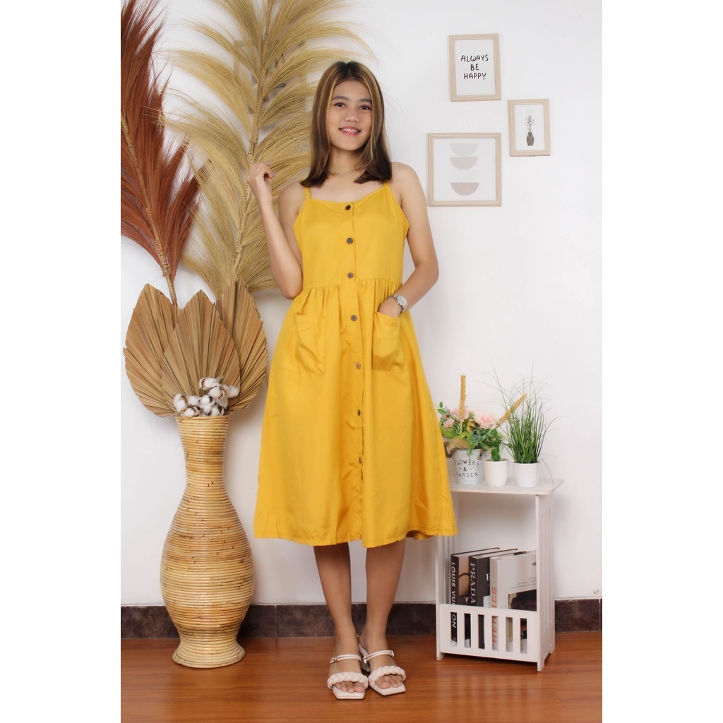 Jual JKFashion - RFS OOTD Dress Tali Pundak Lepas / 718 MIDI TIED DRESS ...