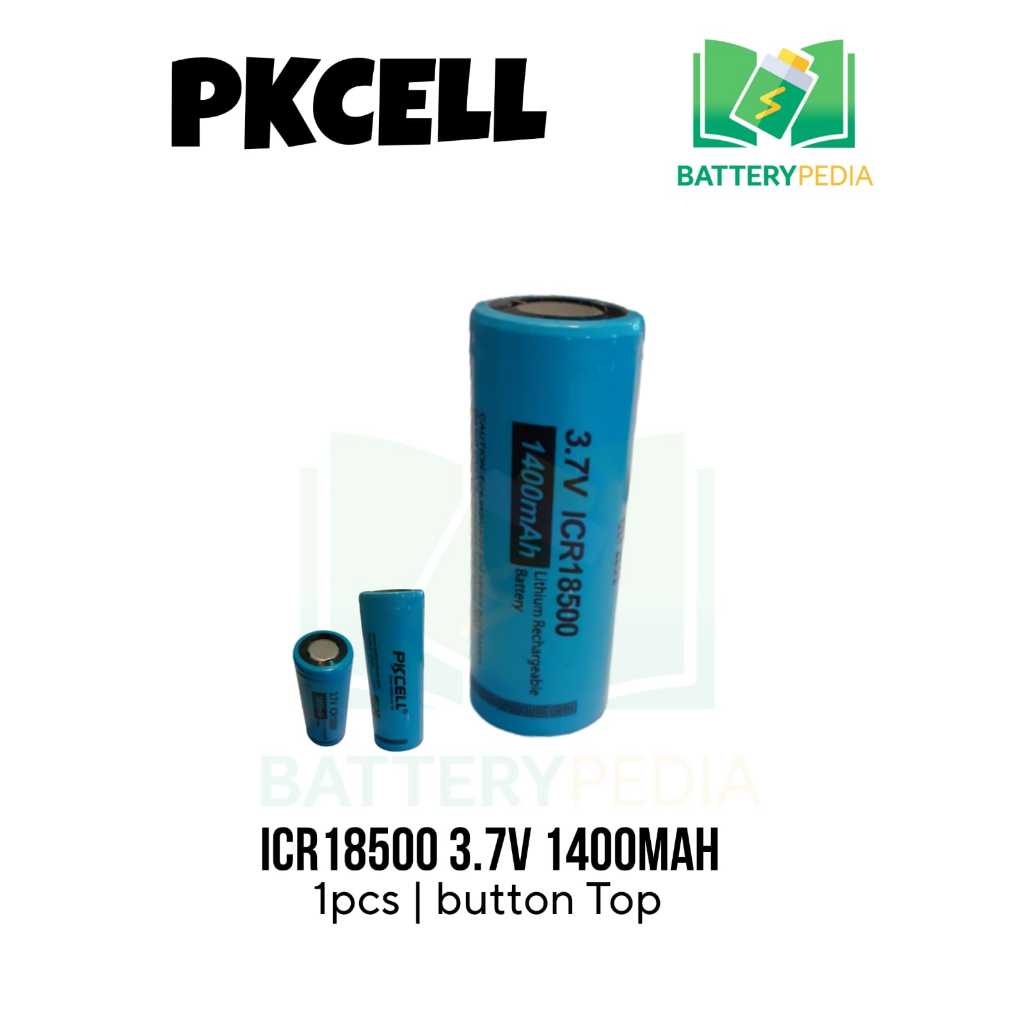 Jual PKCELL BATERI LI-ION ICR18500 3.7V 1400MAH - BATERAI BATRE BATTERY ...