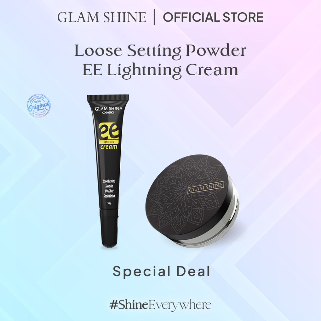 Jual GLAM SHINE COSMETICS [Special Deal] EE Lightning Cream & Loose ...