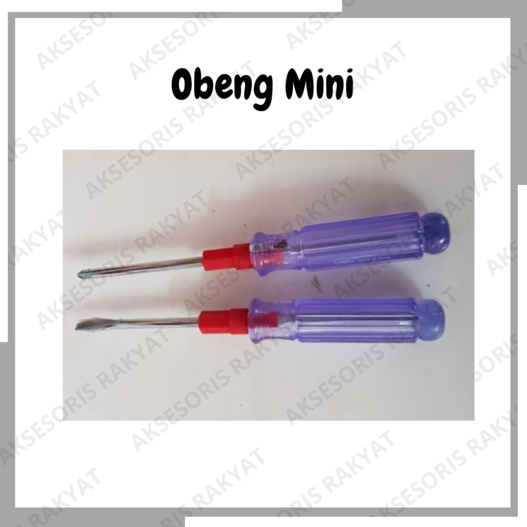 Jual OBENG MINI Serbaguna Plus Minus Pendek Mini Murah Scewdriver Jam ...