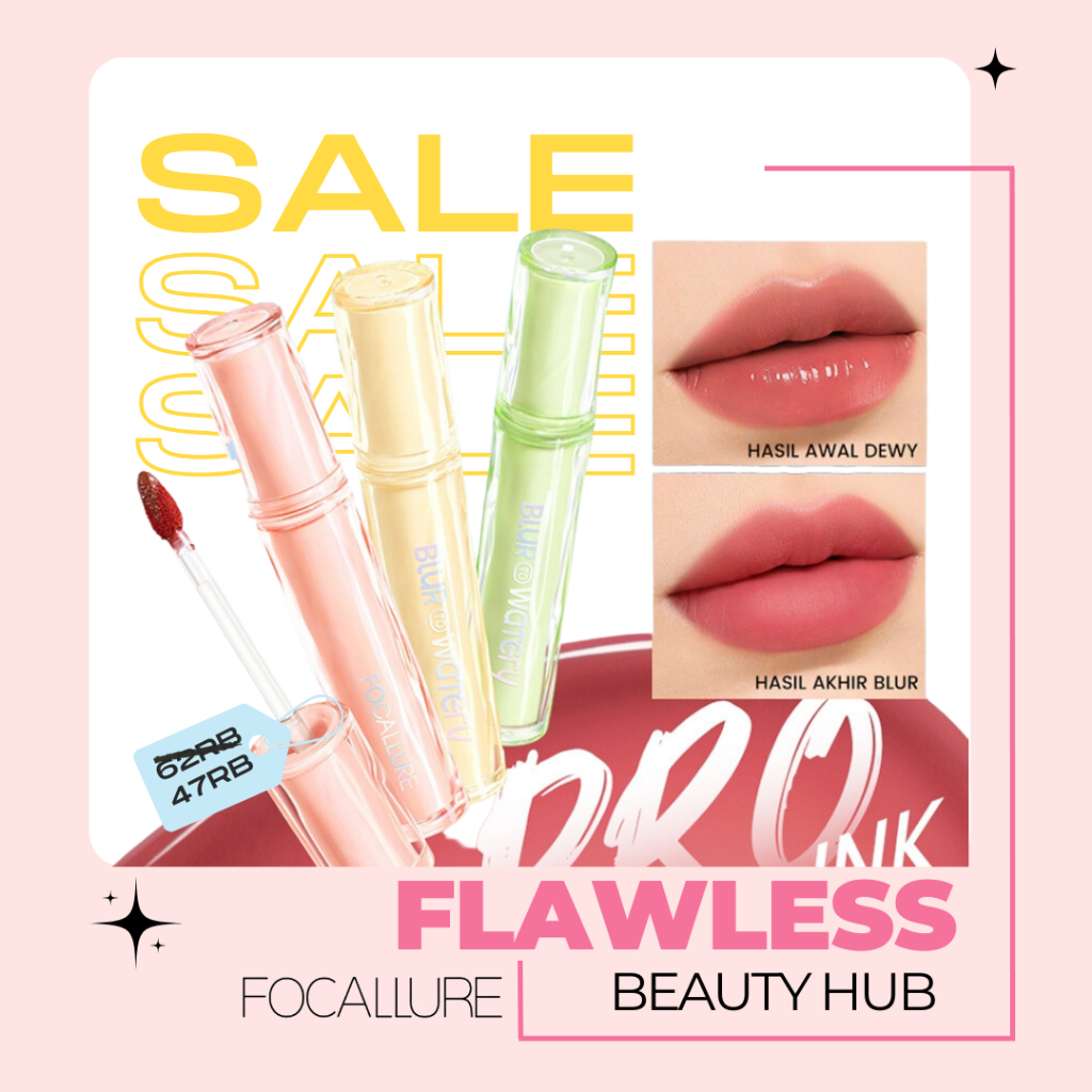 Jual FOCALLURE Watery To Blur Lip Tint tahan lama Lembab Pro-ink Liptin ...