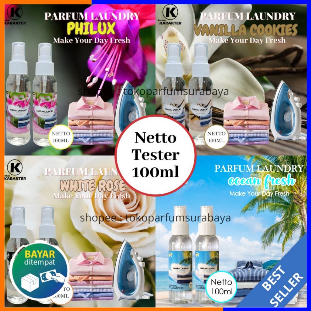 Jual [ TESTER ] Parfum Laundry Untuk Setrika Pakaian Model Botol Spray ...